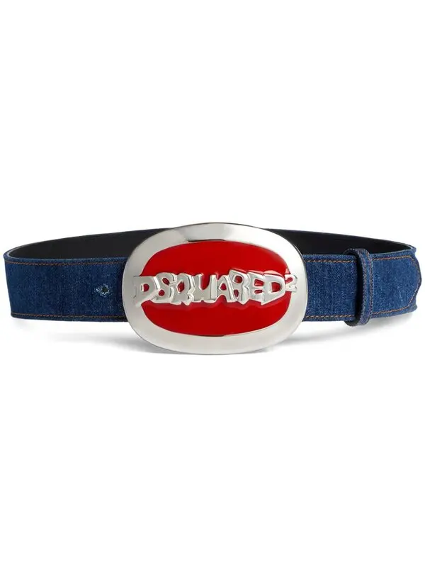 Dsquared2 Logo Buckle Denim Belt
