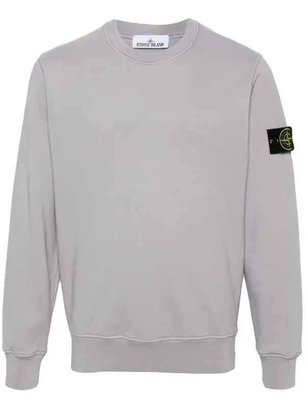 Stone Island 63051 Compass Cotton Sweatshirt - Grey