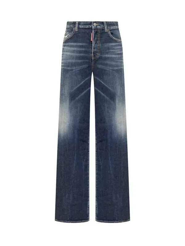 Dsquared2 Traveller Wide Leg Jeans - Blue