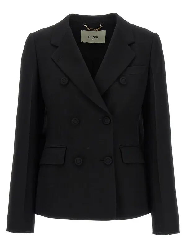 Fendi Double-breasted Wool Blazer