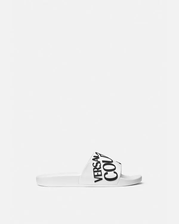 Versace Logo Sliders - White+print | Editorialist