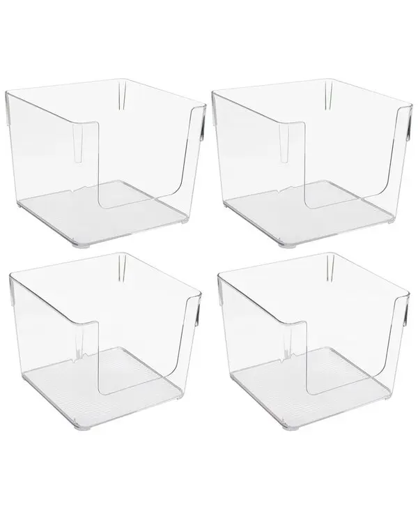 Buy SORBUS 4pc Open Square Plastic Storage Bins Nocolor At 32 Off