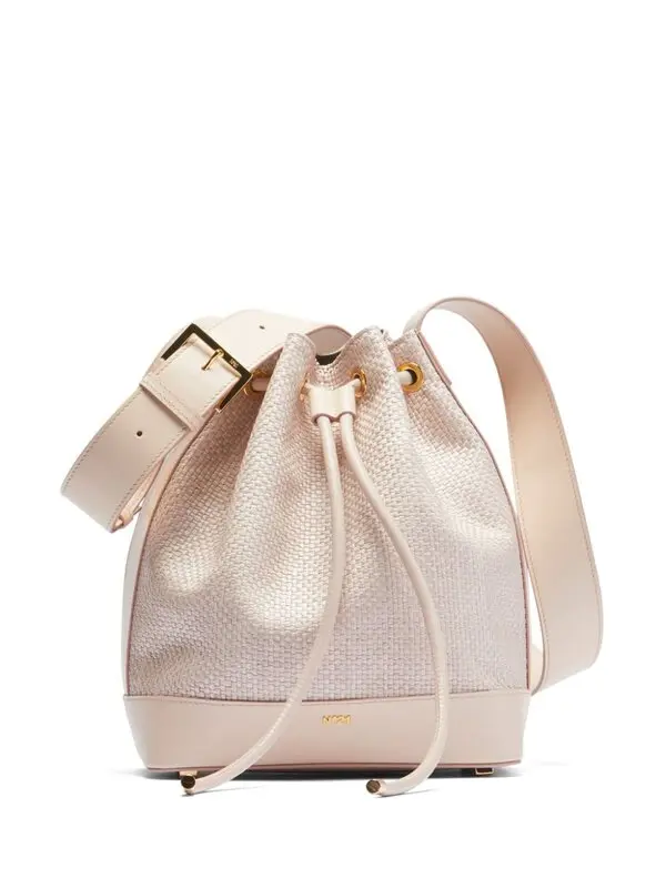 N°21 Woven Raffia Bucket Bag - Neutrals