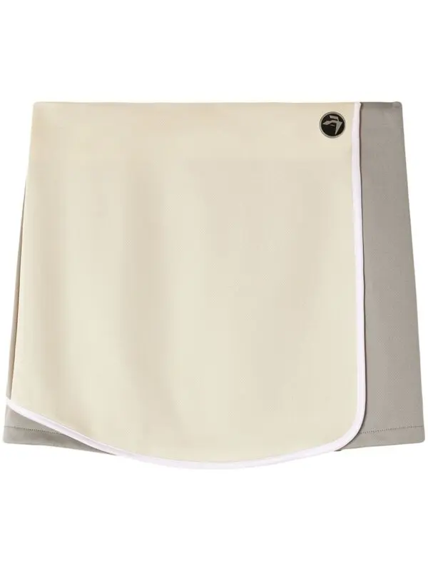 AMBUSH Layered Pleated Mini Skirt - Neutrals