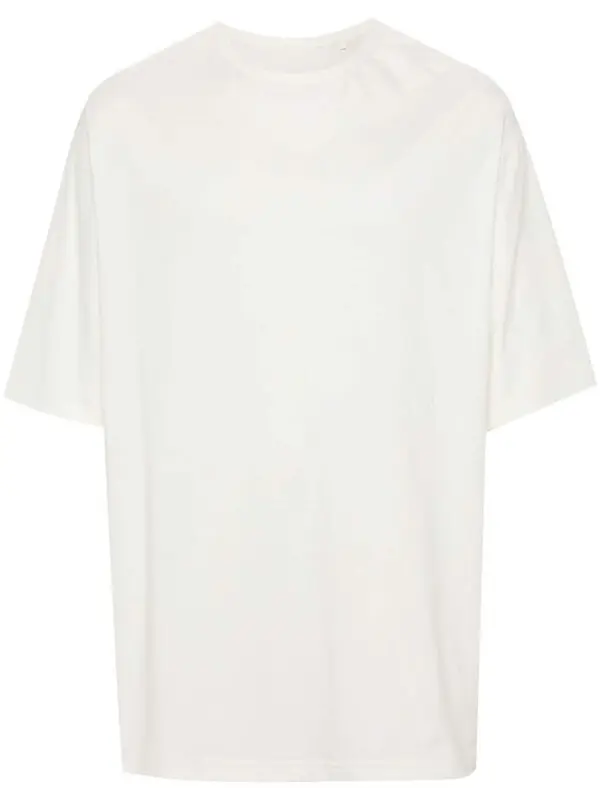 Y3 Logo-appliqué Cotton T-shirt - White