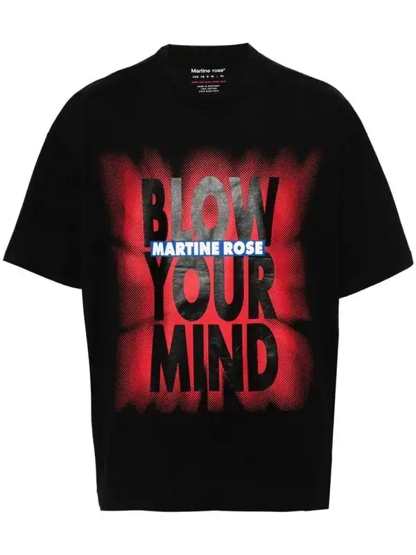 Martine Rose Logo-Print Cotton T-Shirt - Black - 20% Off | Editorialist