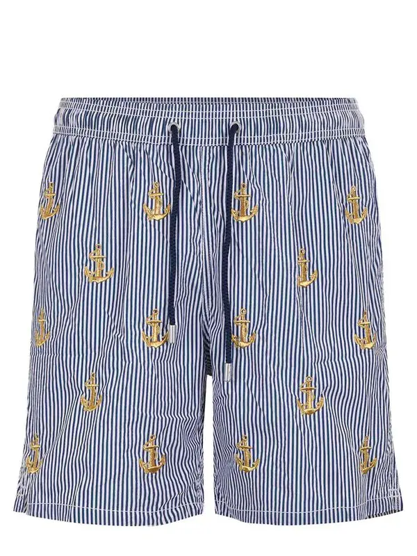 MC2 SAINT BARTH Striped Swim Trunks - Blue