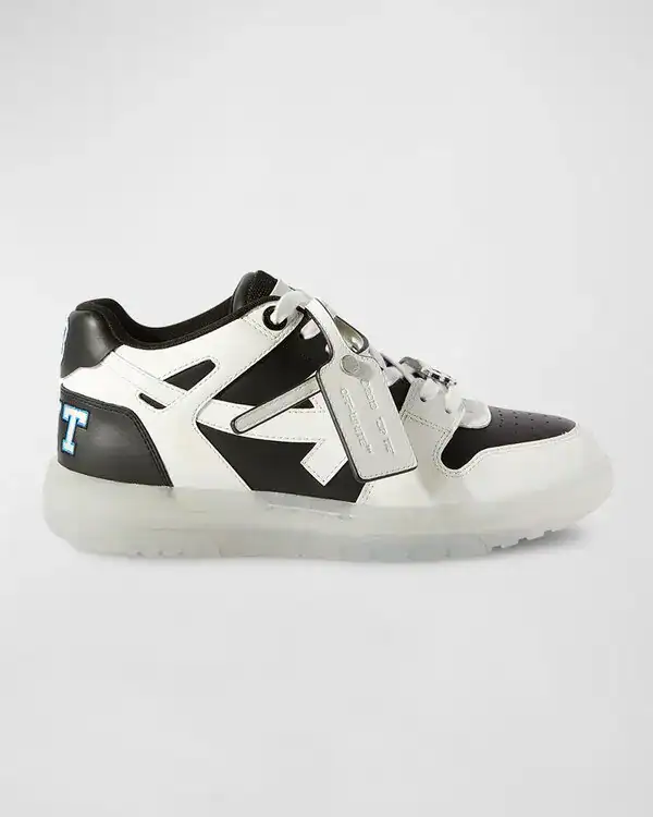 Off-White Out Of Office Logic Leather Low-top Sneakers - Black White ...