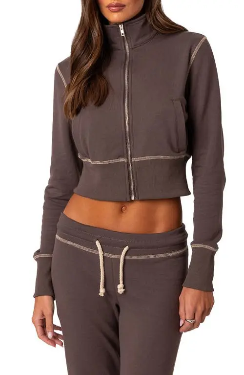 EDIKTED Alexia Crop Sweatshirt
