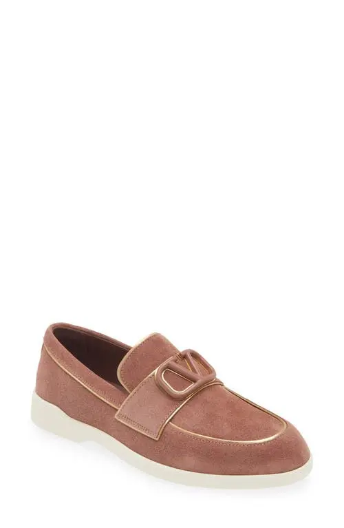 Valentino Garavani Vlogo Loafer - Brownish Orange/antique Brass