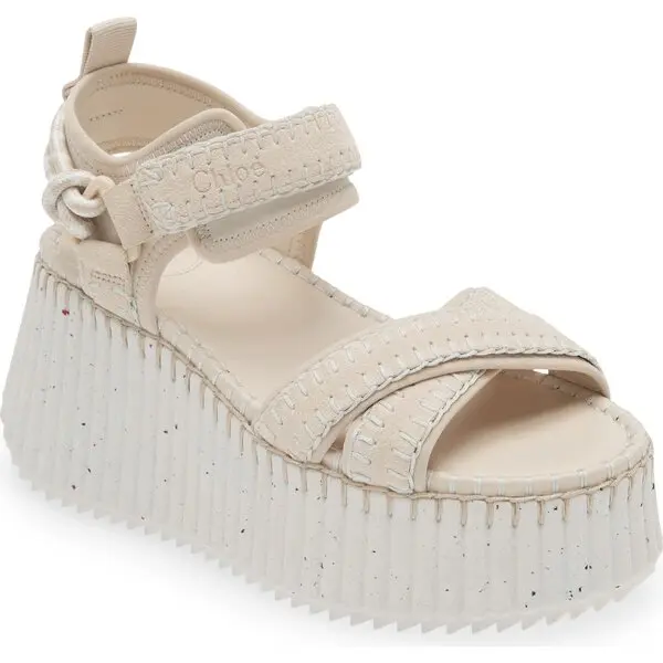 Chloé Nama Platform Sandal - White