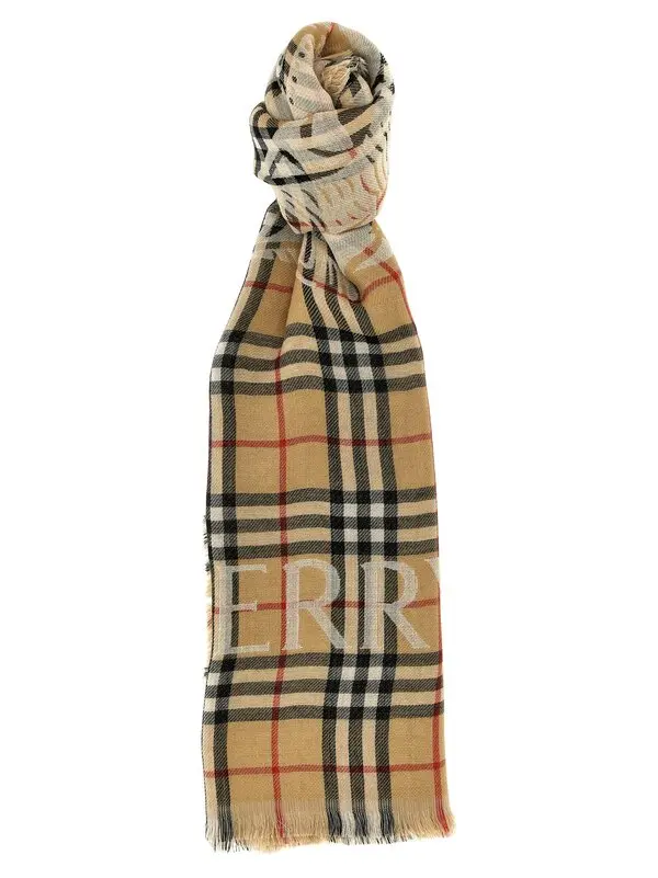 Burberry Check Wool Scarf - Multicolor