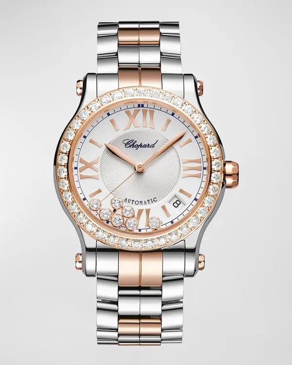 Chopard Happy Sport 36mm Two-tone Diamond Bezel Watch