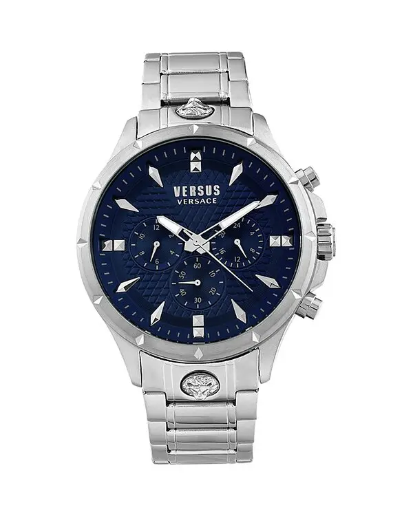 Versace Chrono Lion Modern Watch, 45mm - Blue/silver | Editorialist