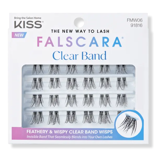 Kiss Falscara False Eyelash Multipack, Clear Band