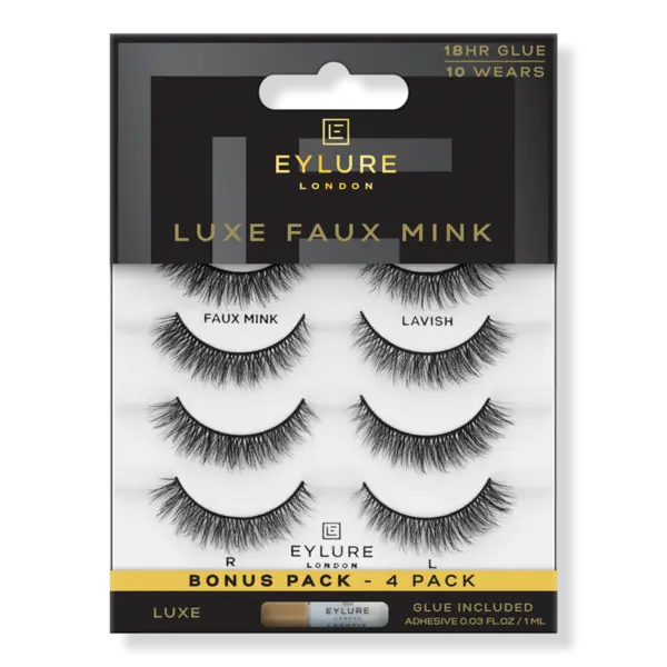 EYLURE Luxe Faux Mink Natural Lavish Eyelashes Multipack