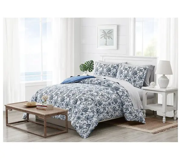 COASTAL LIVING Amelia Floral 2 Piece Twin Comfo Rter Set
