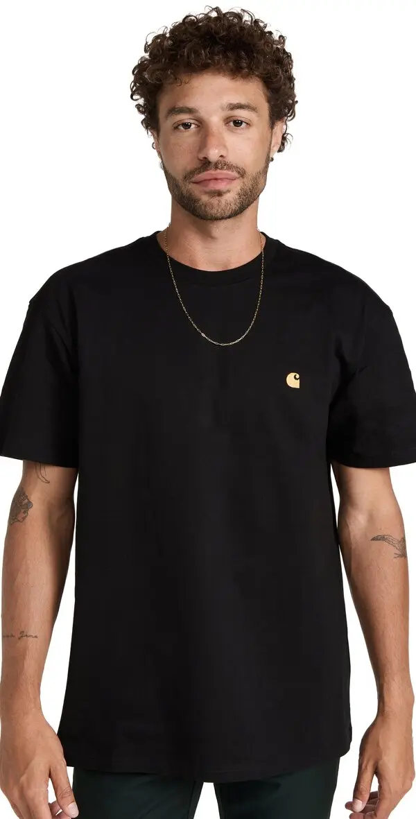 Carhartt Work In Progress Short Sleeve Chase T-shirt - Black/gold
