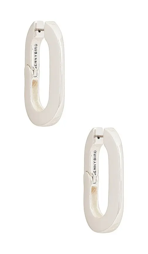 Jenny Bird Mega U-link Earrings - Silver