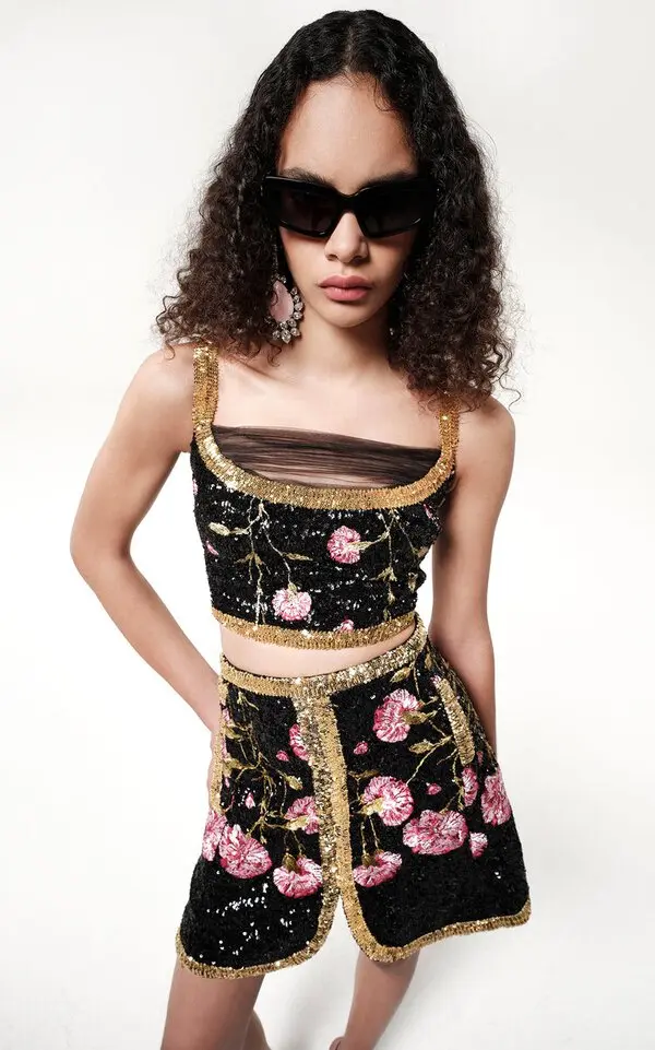 Giambattista Valli Sequin Mini Skirt