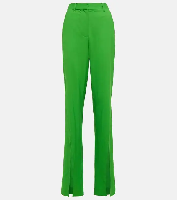 Giuseppe Di Morabito High-rise Wool-blend Pants - Green