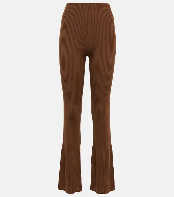 Wolford High-rise Flared Virgin Wool Pants