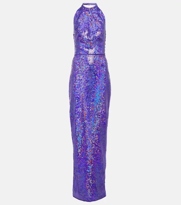RASARIO Sequin-embellished Gown