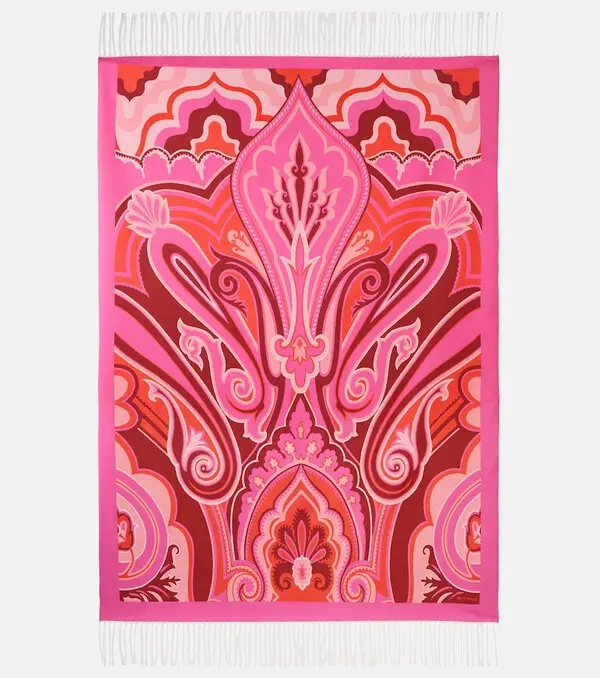 Etro Paisley Cotton Throw