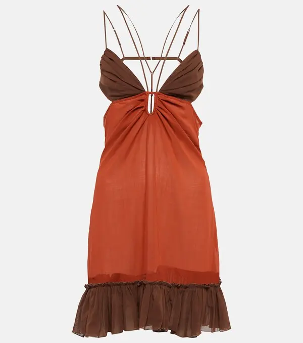 NENSI DOJAKA Cutout Cotton Minidress