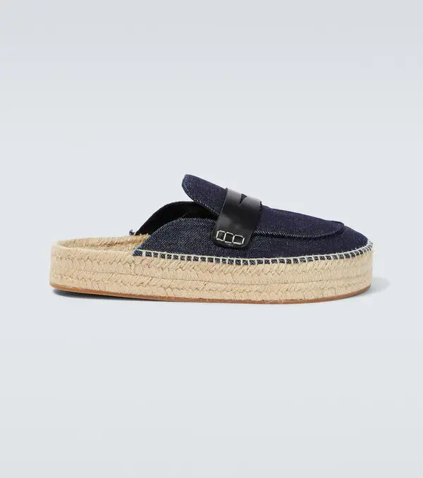 JW Anderson Denim Slippers - Blue