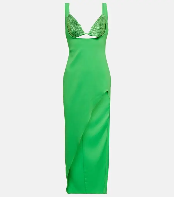 Giuseppe Di Morabito Crystal-embellished Midi Dress