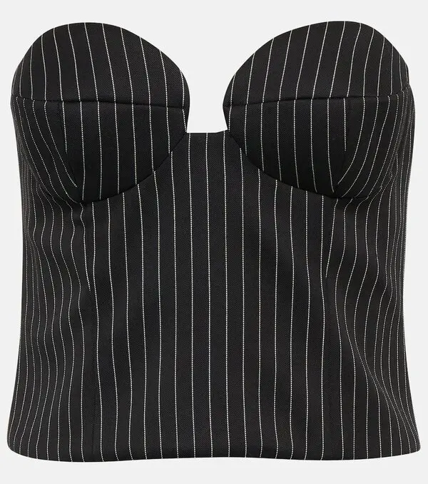 Magda Butrym Pinstripe Wool Bustier - Multicoloured