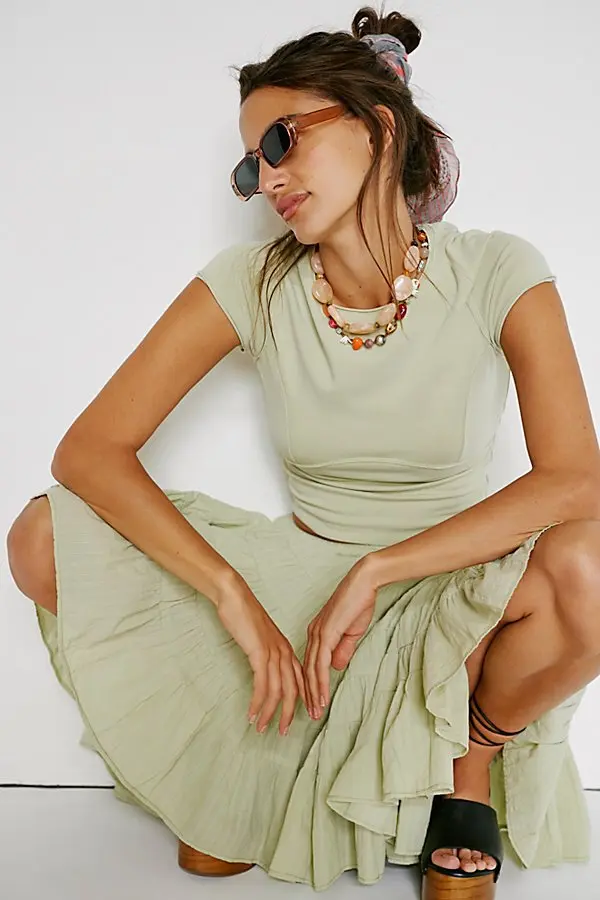 Free People We The Free Protagonist Tee - Washed Sage