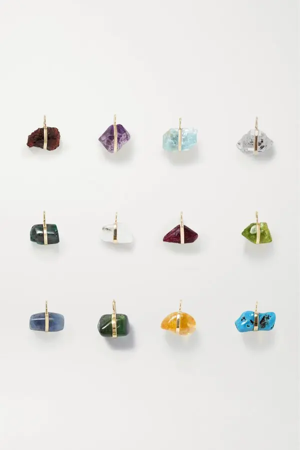 Jia Jia Net Sustain Birthstone 14-karat Gold -stone Necklace - Multi