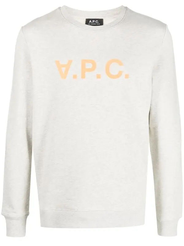 A.p.c. Logo Print Crew-neck Sweatshirt