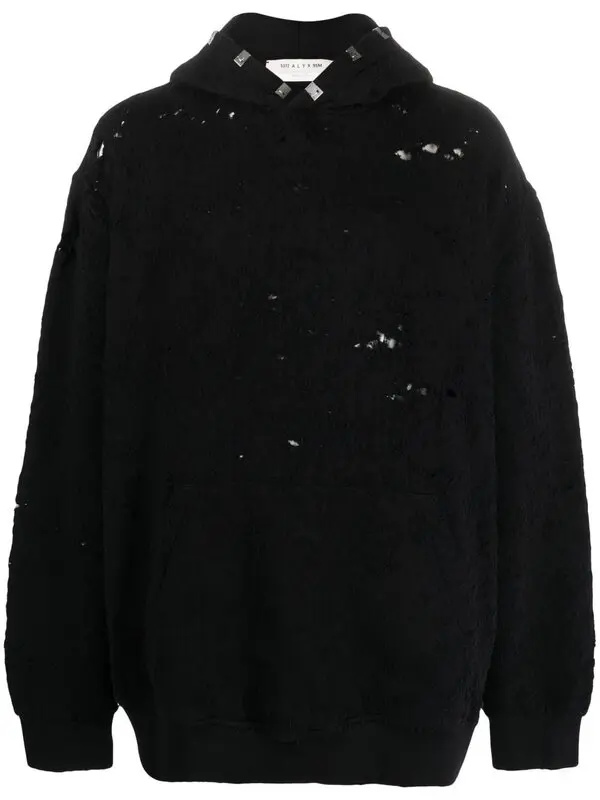 1017 Alyx 9sm Distressed Pullover Hoodie
