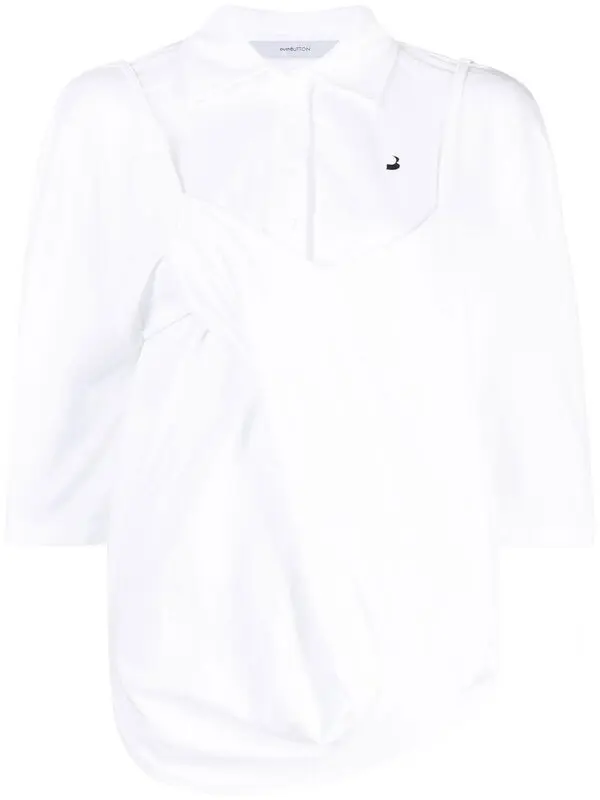 PUSHBUTTON Layered Half-sleeve Shirt