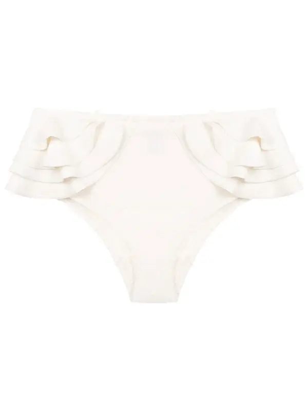 CLUBE BOSSA Bandara High-waist Bikini Bottom - White