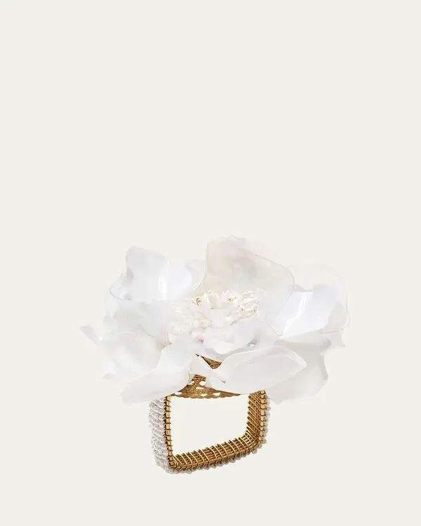 KIM SEYBERT Gardenia Napkin Ring - White