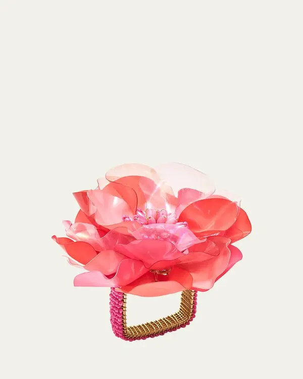 KIM SEYBERT Gardenia Napkin Ring - Salmon