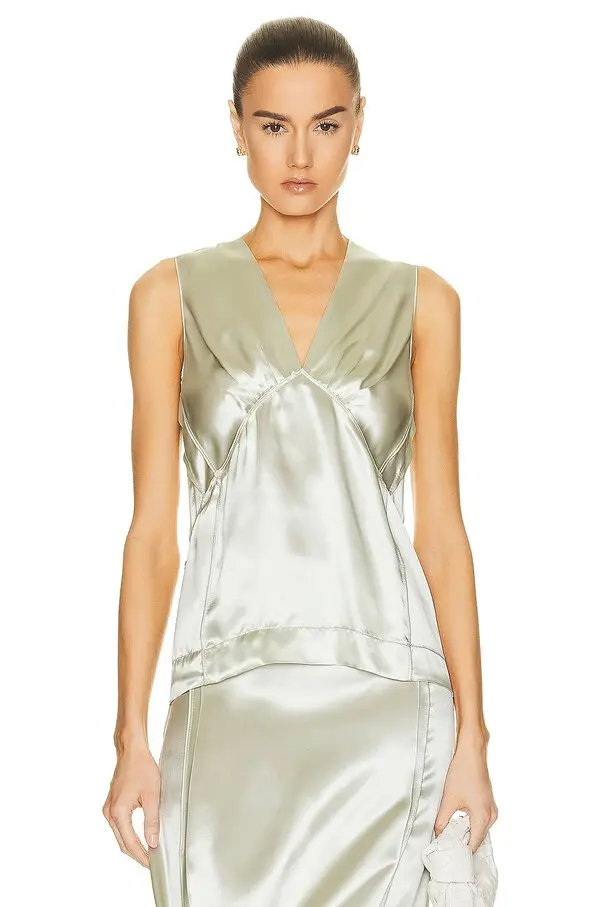 Bottega Veneta Ruffle Satin Blouse