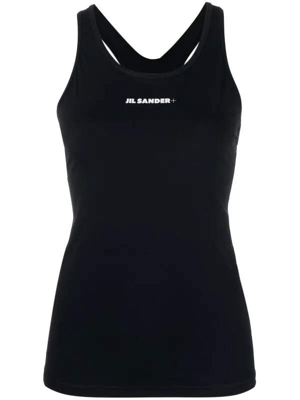 JIL SANDER Logo-print Tank Top - Black