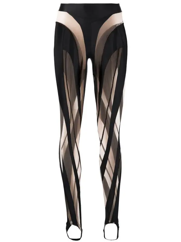 MUGLER Semi-sheer Leggings