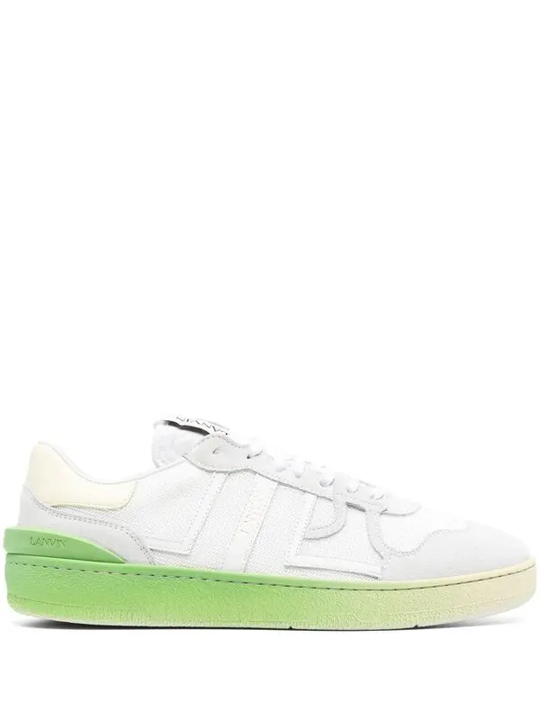 LANVIN Panelled Low-top Sneakers - White/ Yellow