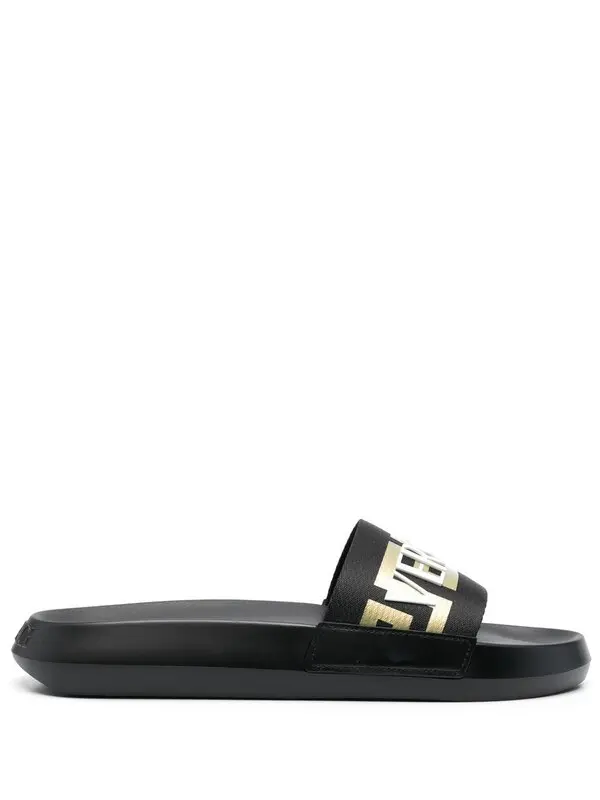 Versace Logo Appliqué Slides