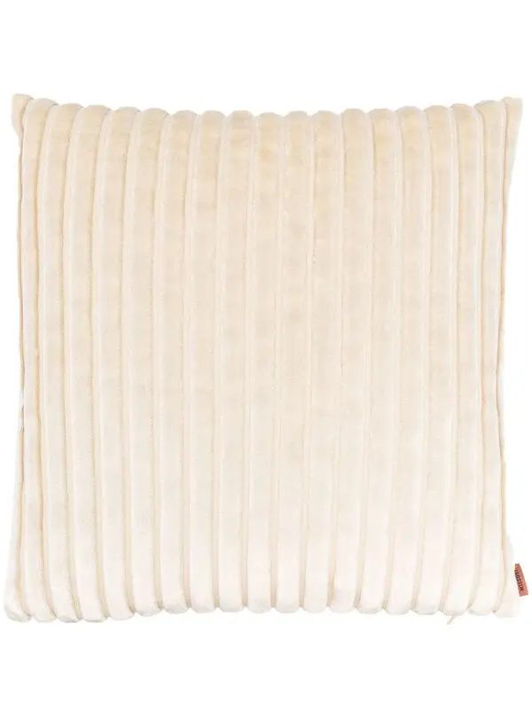 Missoni Ribbed Square Cushion - Neutrals