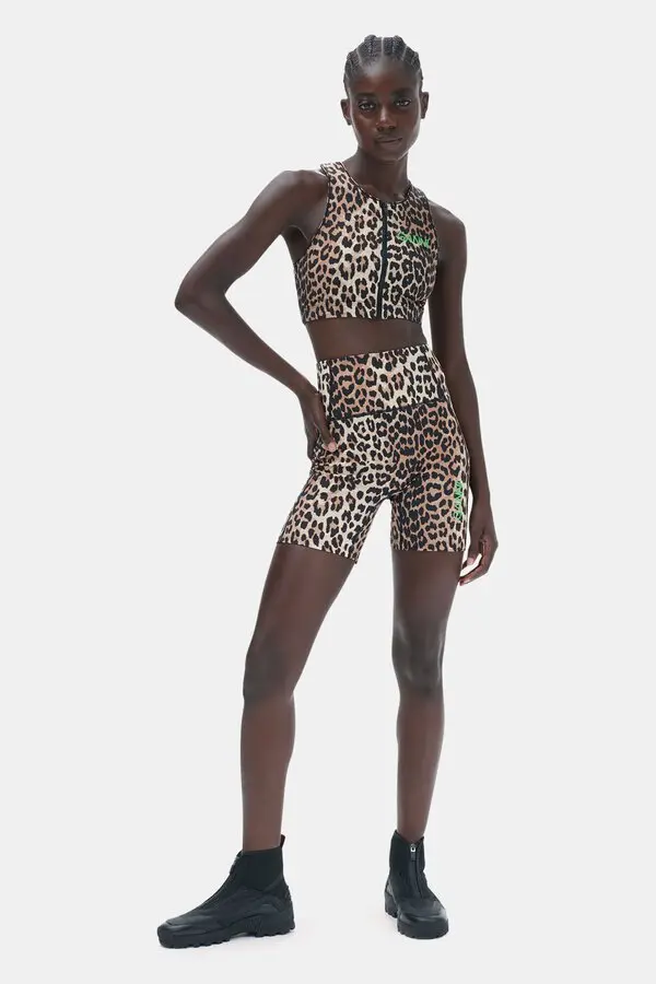 GANNI Active Racerback Zipper Top