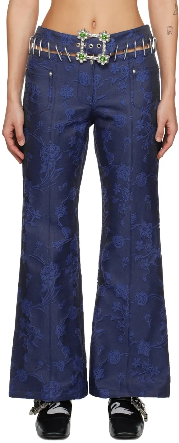 chopova lowena carabiner blue trousers