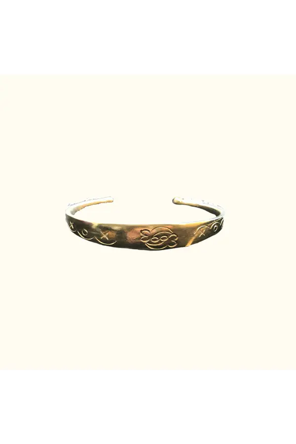 NORTON AND HODGES No Fear Brass Cuff Bracelet
