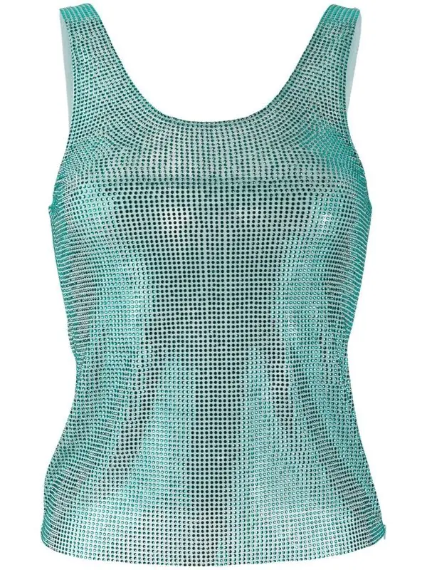Giuseppe Di Morabito Rhinestone-embellished Tank Top - Blue